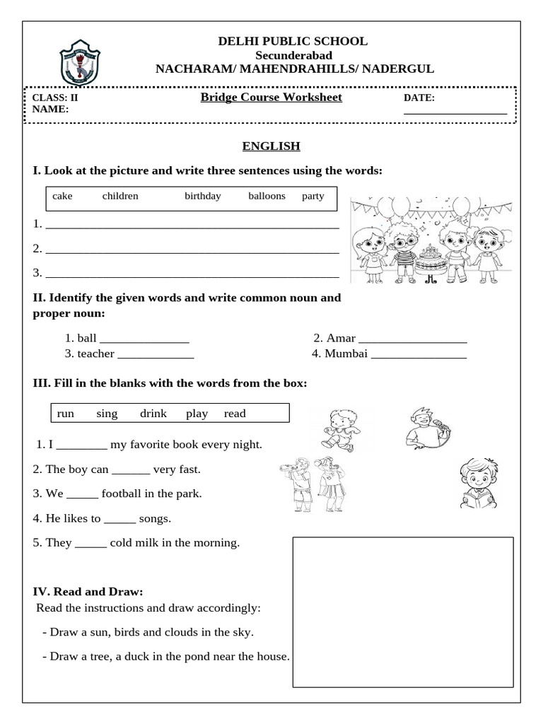Grade 2bridge Course Worksheet | PDF