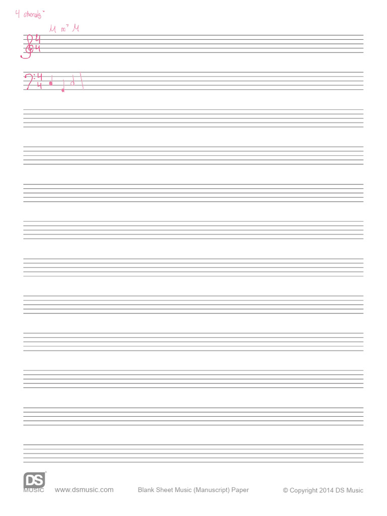 Blank Sheet Music (Manuscript) Paper | PDF