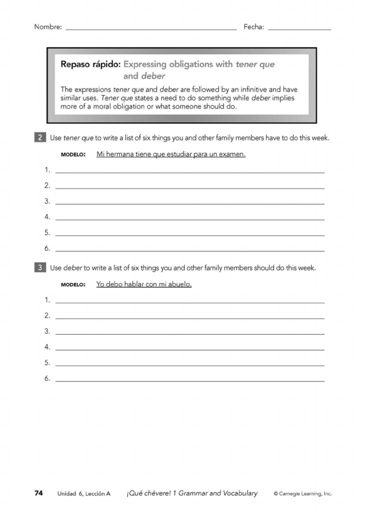 ¡Qué Chévere! Level 1 Grammar and Vocabulary (2nd Ed.) - Carnegie ...