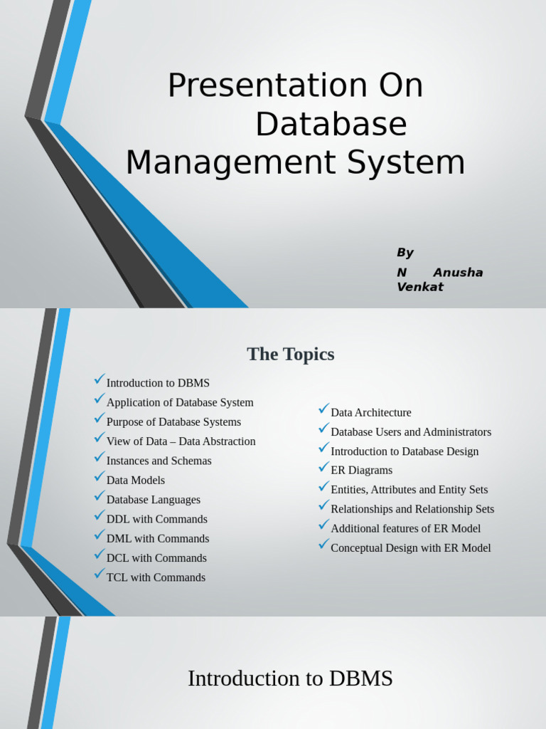 DBMS_Presentation_ Module-1 | PDF | Databases | Relational Database