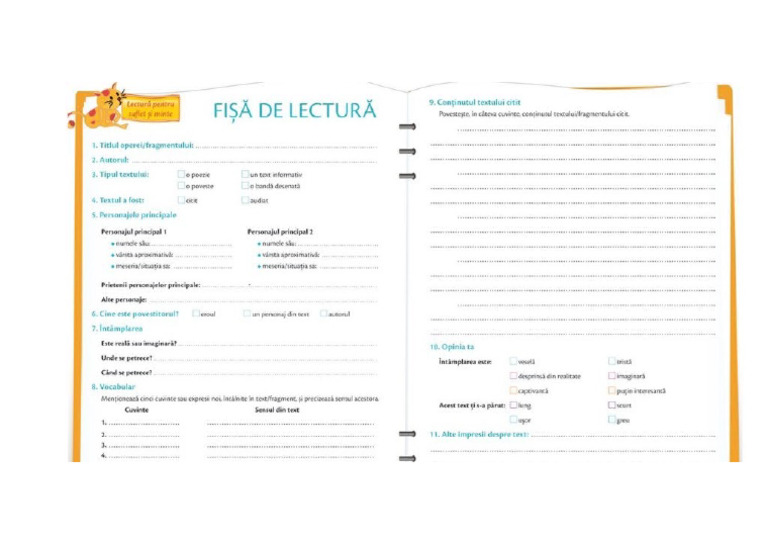 Fisa de Lectura Model | PDF