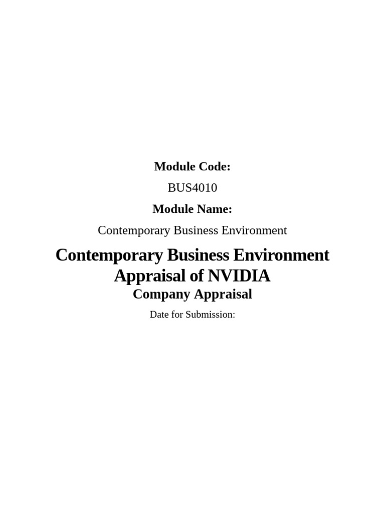 Contemporary Business Environment of NVIDIA | PDF | Graphics Processing Unit | Supply Chain