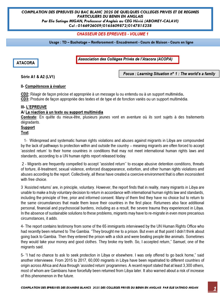 Chasseur D'epreuves Bac Abcd Volume 1 | PDF | Social Ethics | Justice