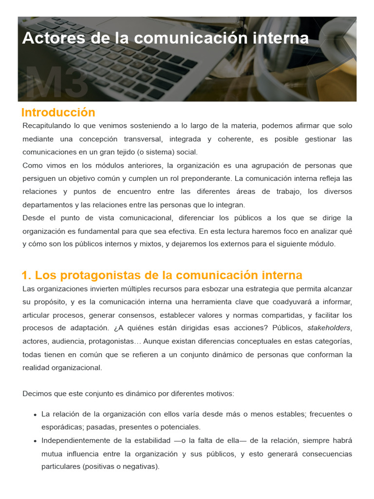Actores de La Comunicación Interna | PDF | Marca | Gestión de la marca