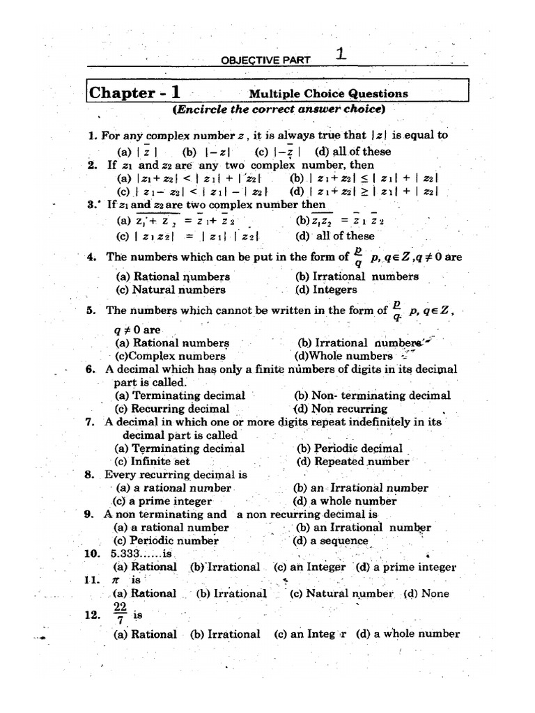 mcqs-math-fsc-part1 | PDF