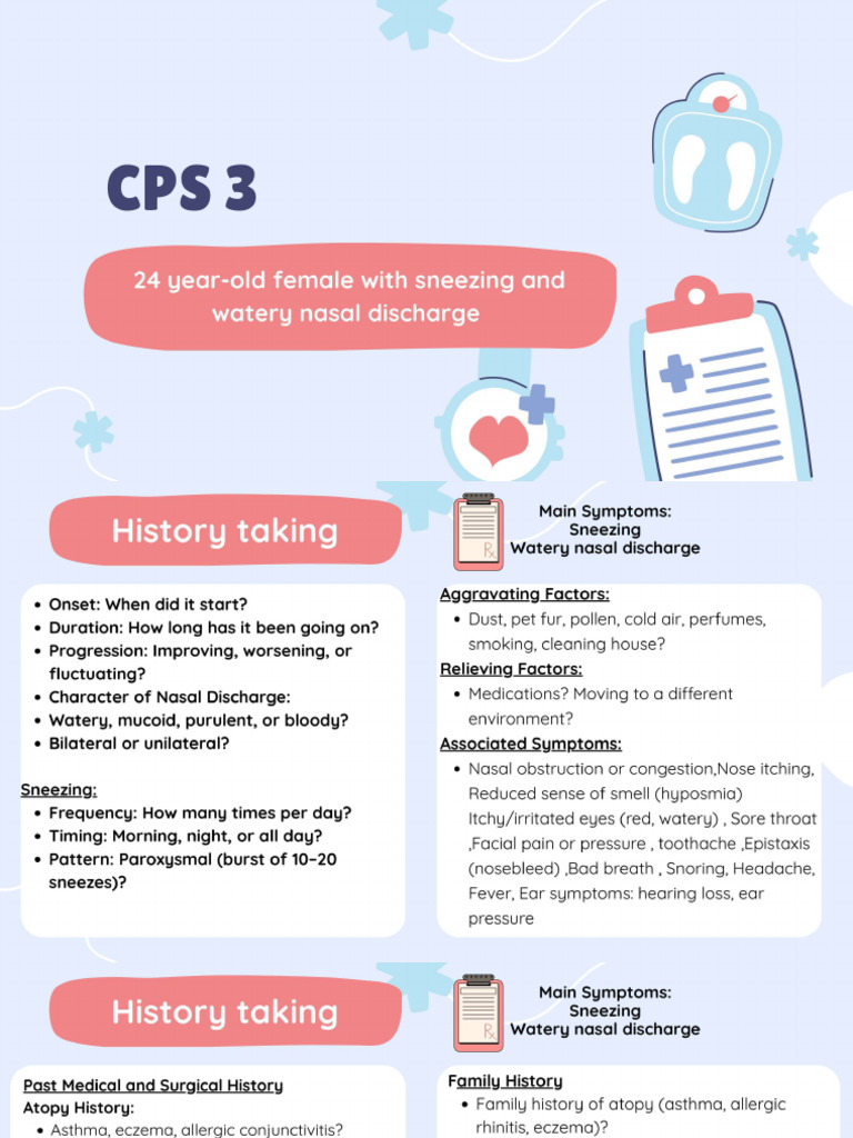 CPS 3 - Nasal Discharge | PDF