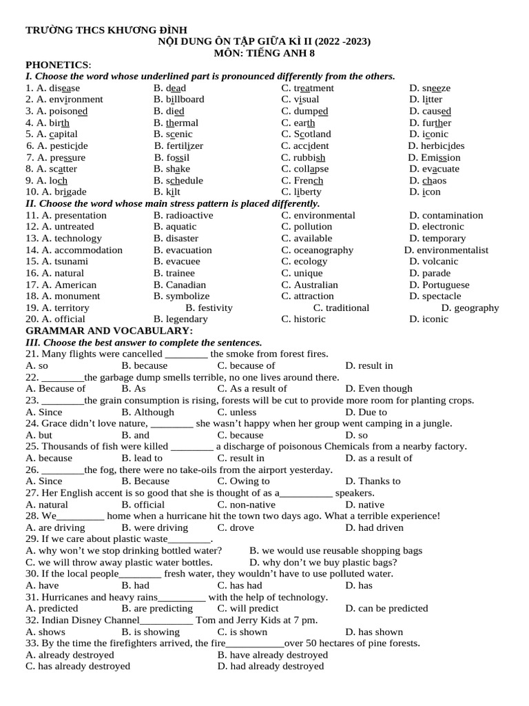 De Cuong Anh 8 Gkii - 2032023212543 | PDF | Tsunami | Natural Disasters