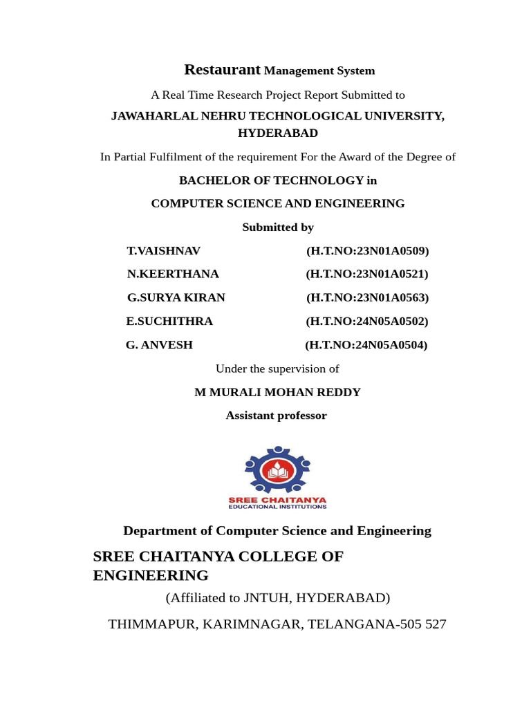 Restaurant Management System | PDF | Graphical User Interfaces | Point Of Sale