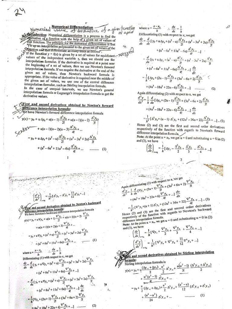 Numerical Differentiation | PDF