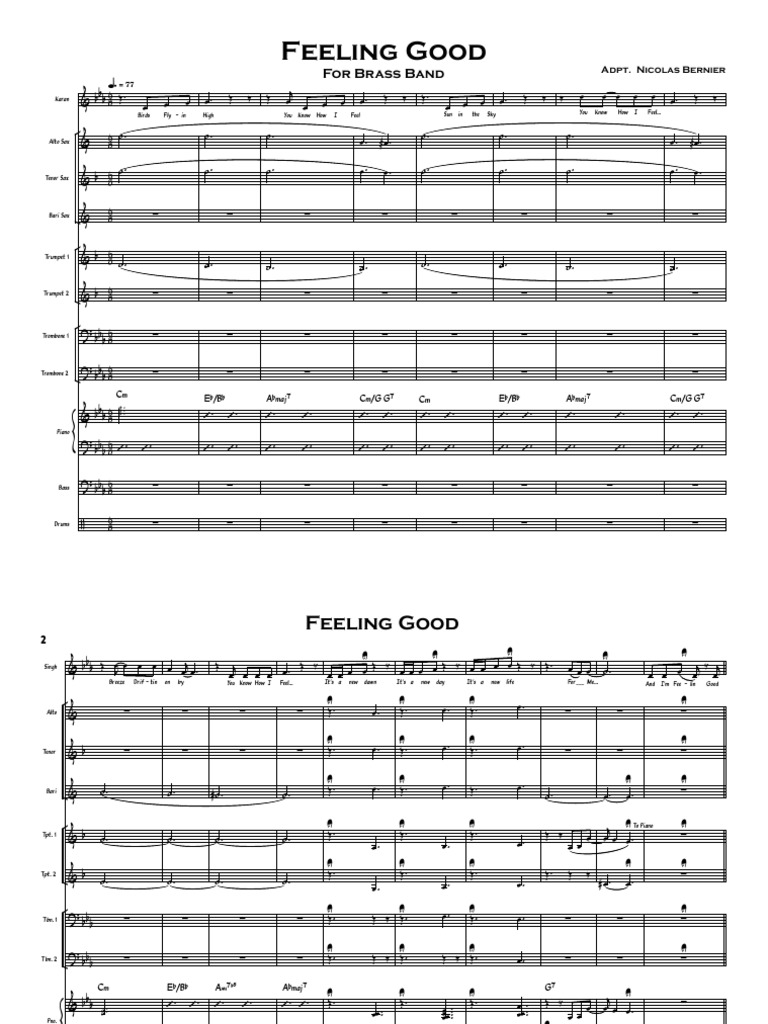 Feelin Goofy C Minor All Parts | PDF | Musical Instruments | Music ...
