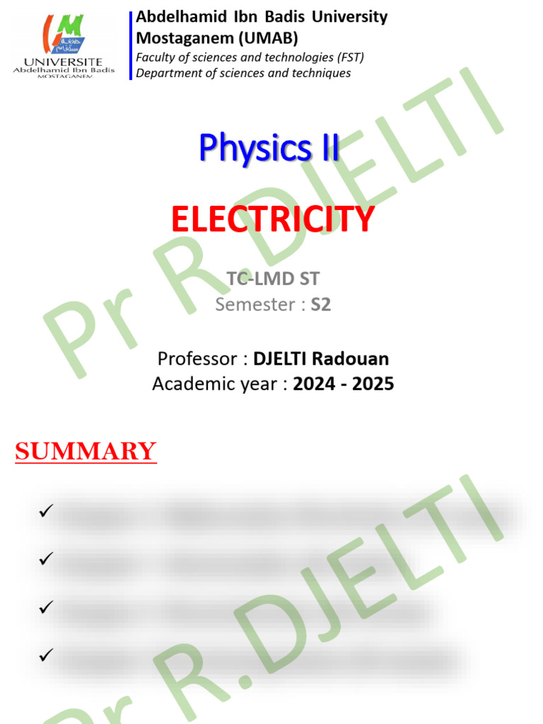 Electrostatique Part 1 | PDF | Electric Charge | Electricity