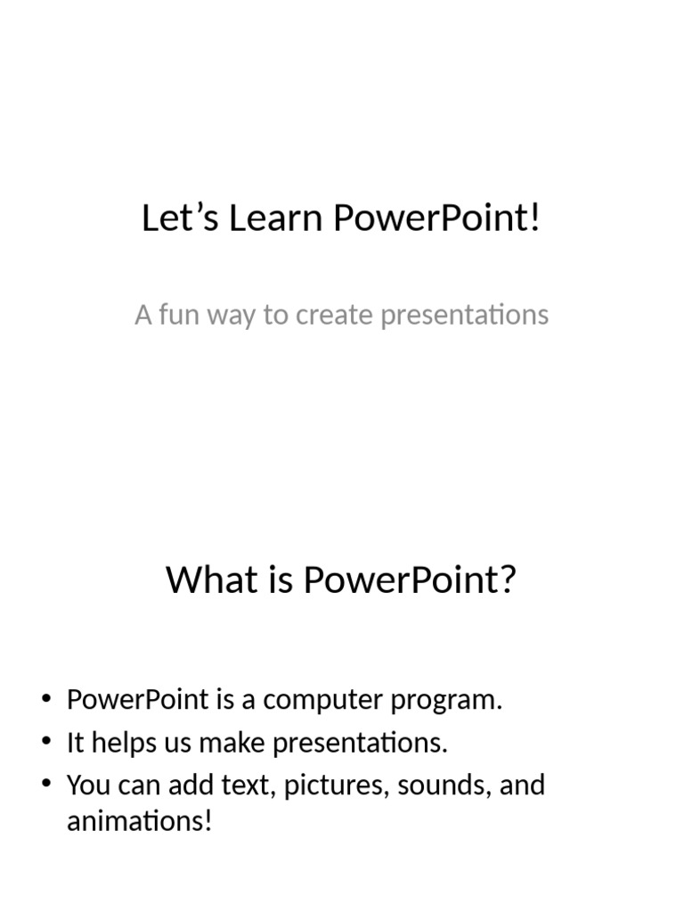 PowerPoint For Class4 | PDF