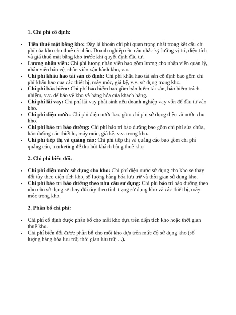 Chi Phí | PDF
