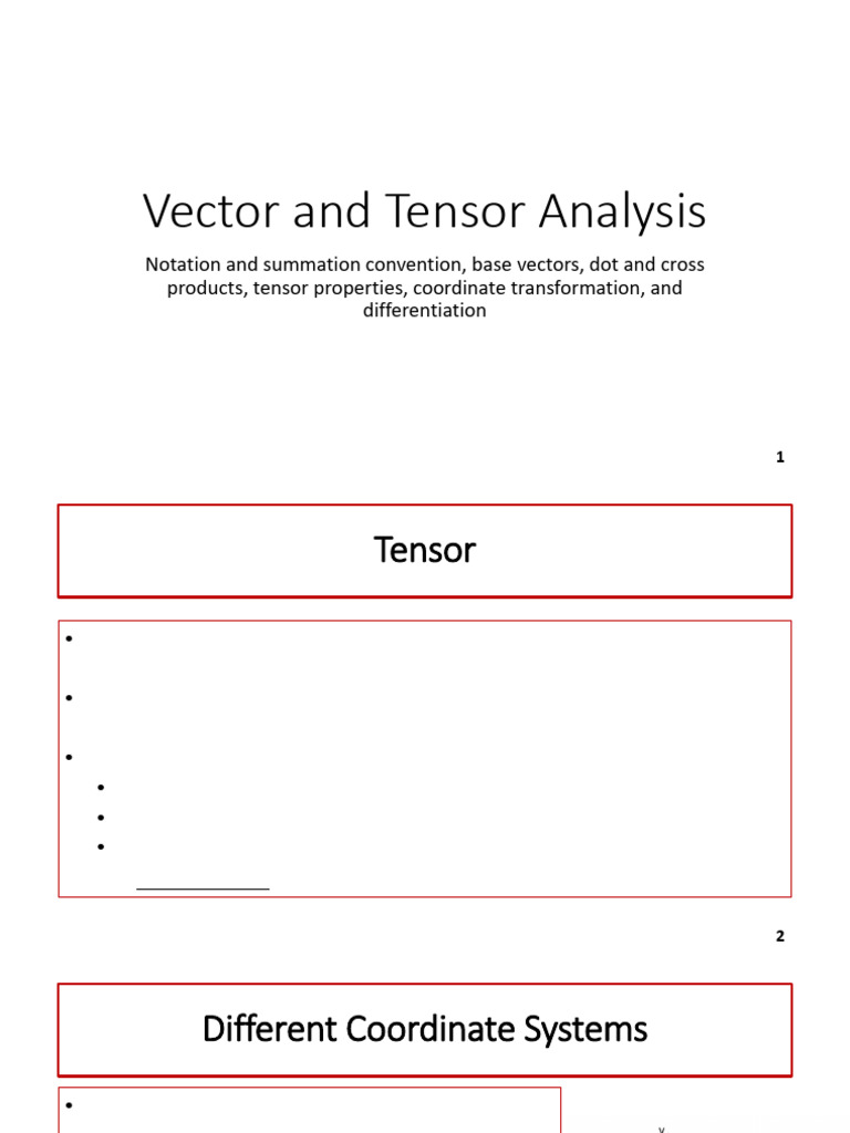 Vector and Tensors Analysis | PDF | Tensor | Euclidean Vector