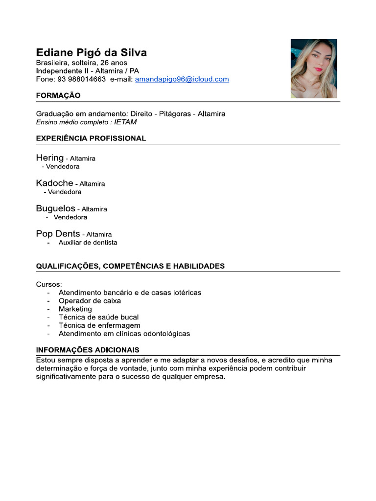 Curriculo Amanda Pigo | PDF