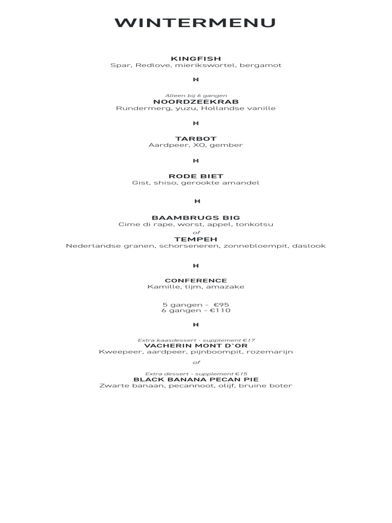 Maart 2025 Diner 5 6 Gangen | PDF | Foods | Vegan Cuisine