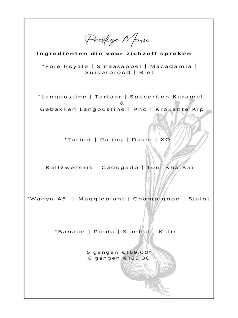Prestige-menu | PDF