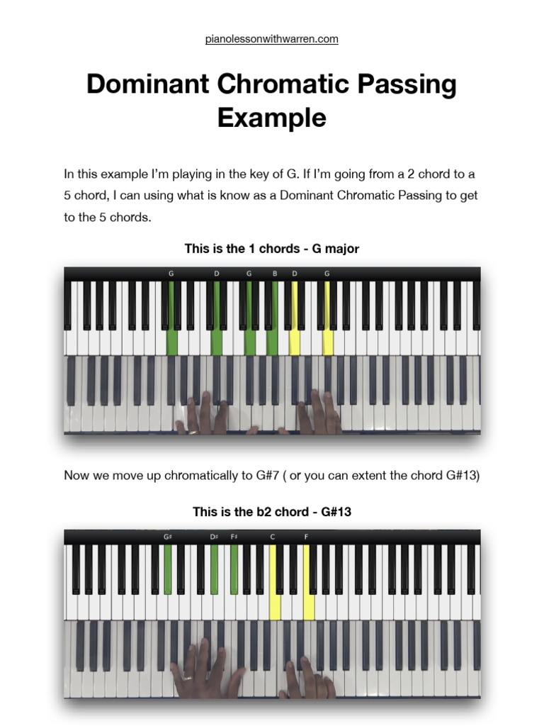 Dominant Chromatic Passing Chords Guide | PDF