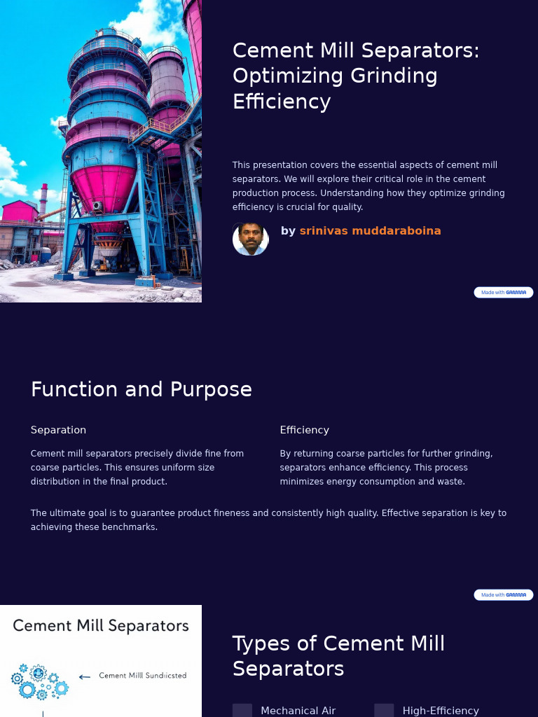 Optimizing Cement Mill Separator Efficiency | PDF | Mill (Grinding ...