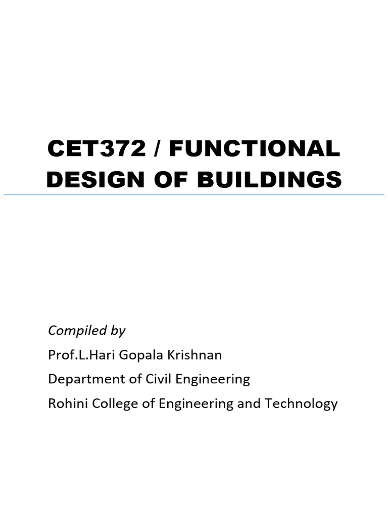 Functional Design of Buildings | PDF | Sound | Decibel
