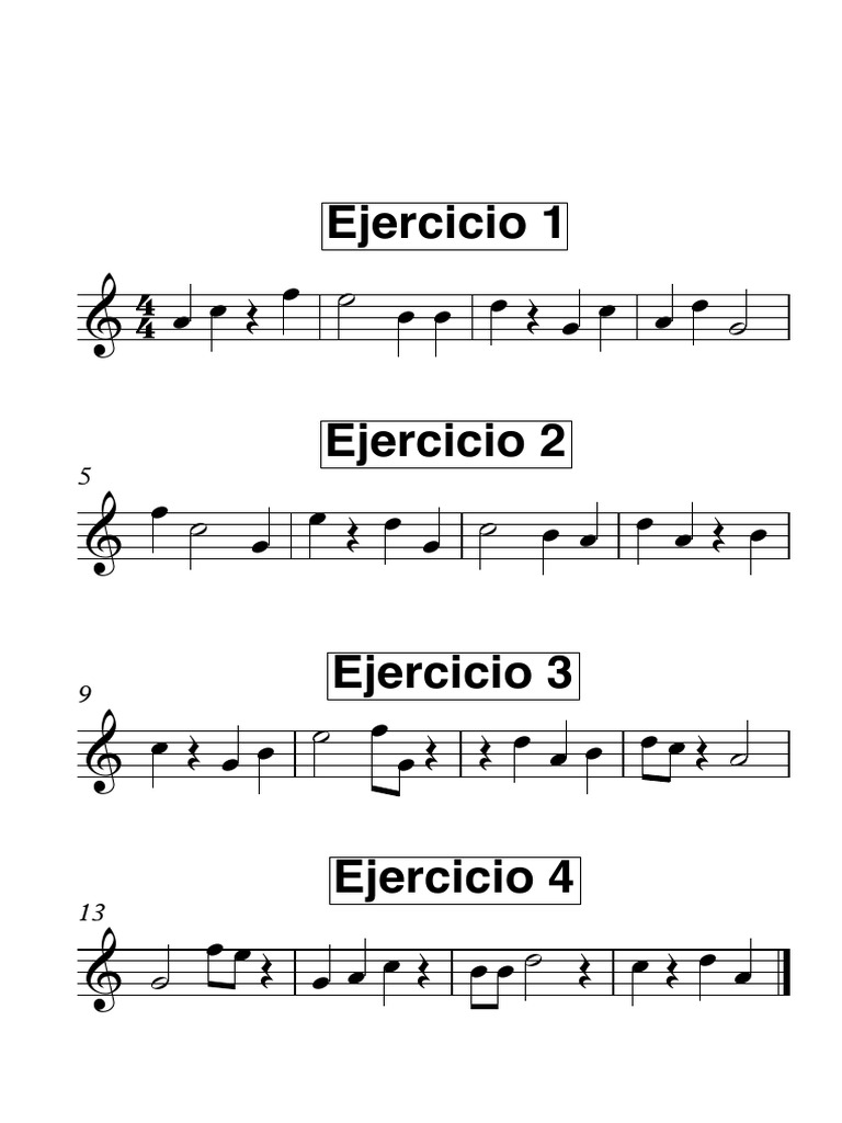 Exercices de musique pour débutants | PDF