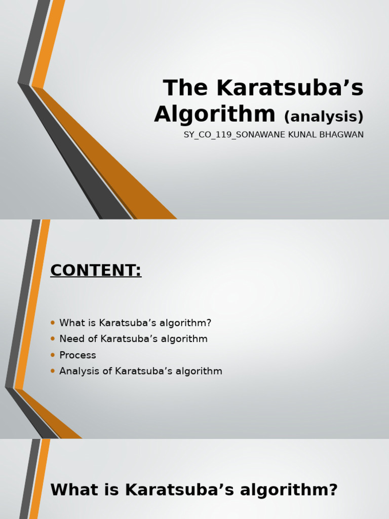 Karatsuba Algorithm Analysis | PDF