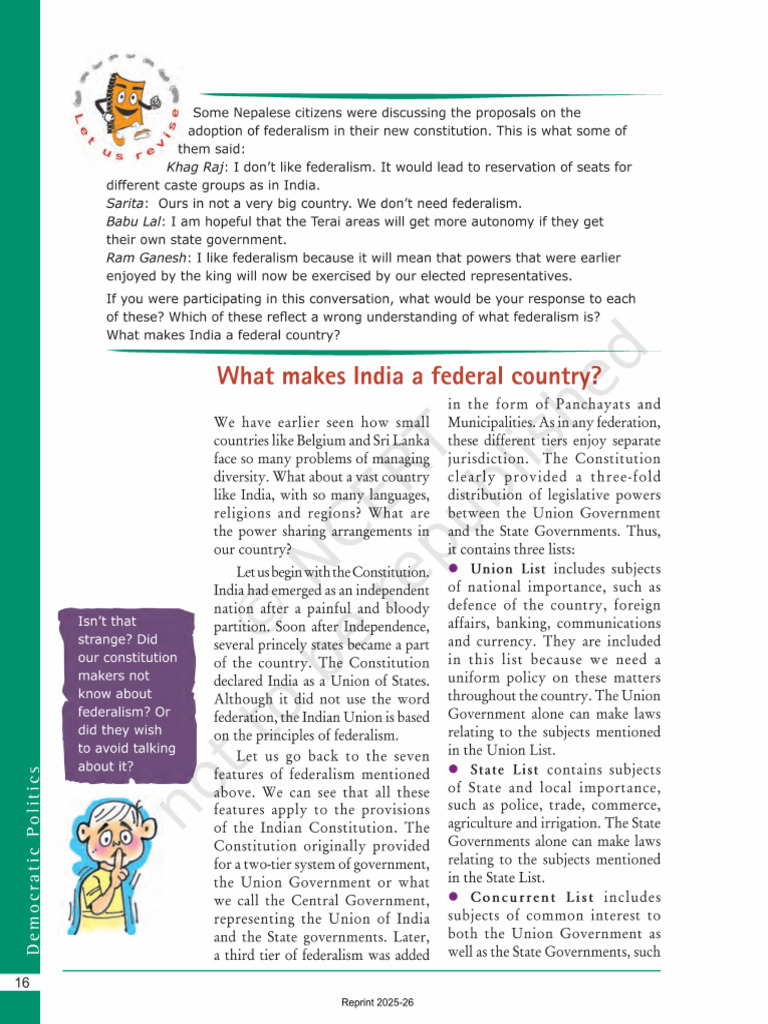 Federalism What Makes India A Federal Country | PDF