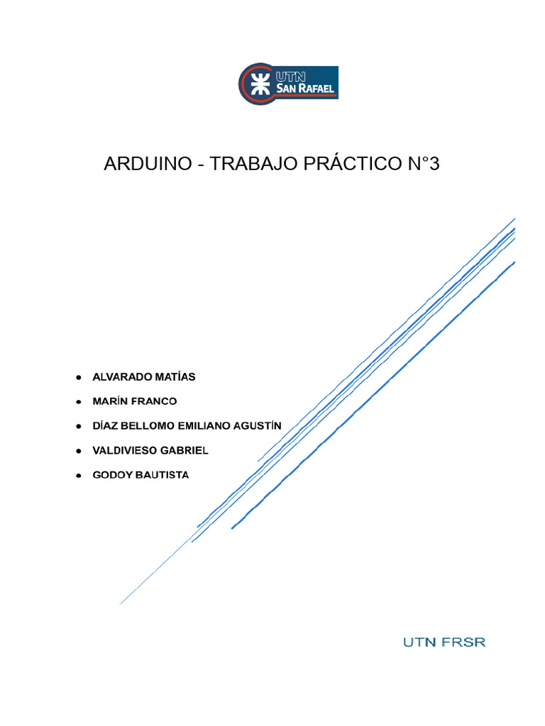 Arduino - Trabajo Práctico N°3 | PDF | Diodo emisor de luz | Electrónica