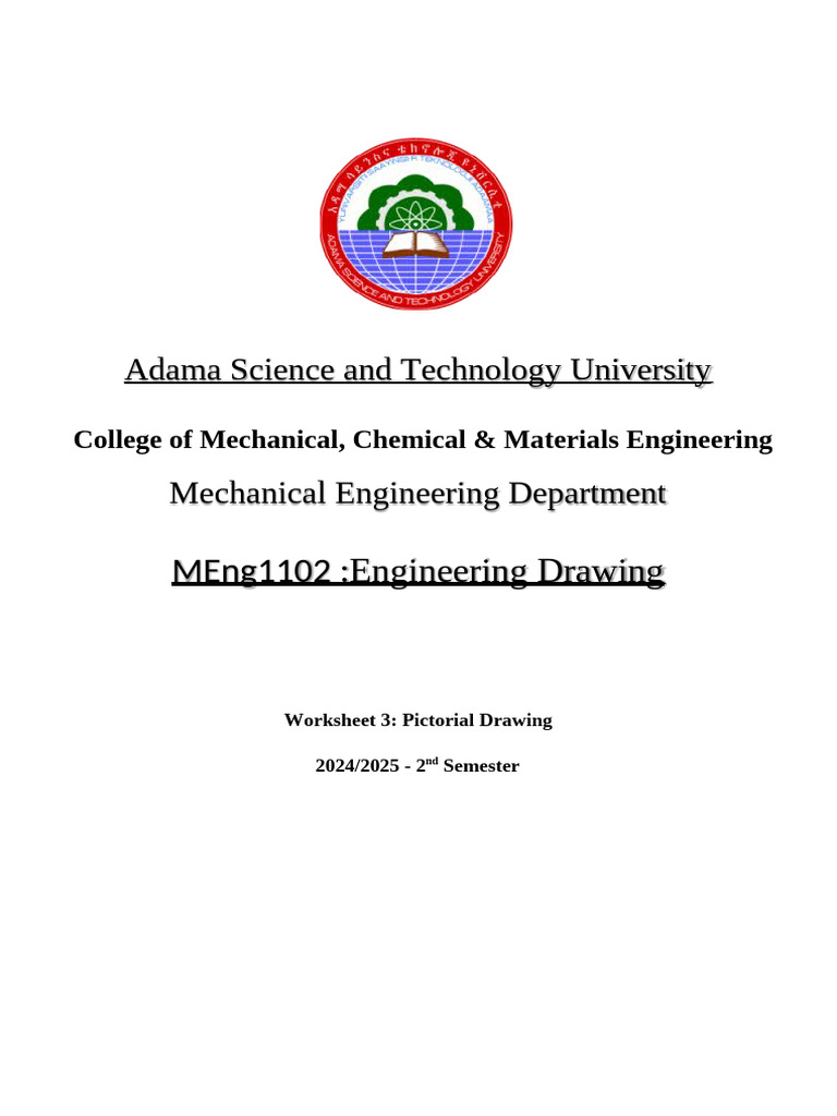 Pictorial Drawing Worksheet (2025) | PDF