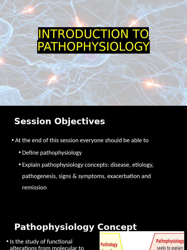 Introduction To Pathophysiology | PDF | Syndrome | Diseases And Disorders