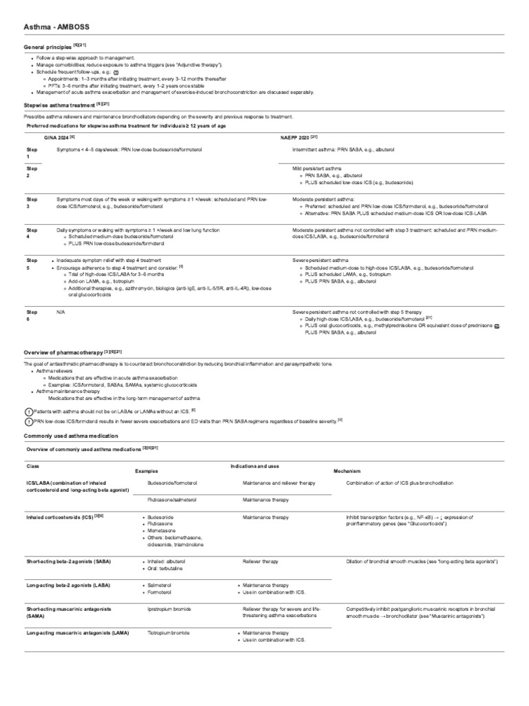 Asthma - AMBOSS | PDF