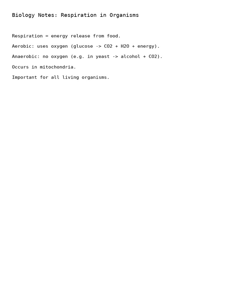 High School Biology Notes | PDF