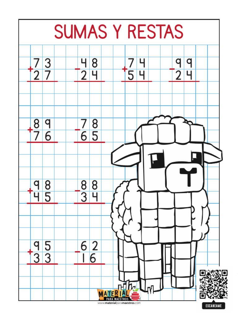 Sumas y Restas - Minecraft | PDF
