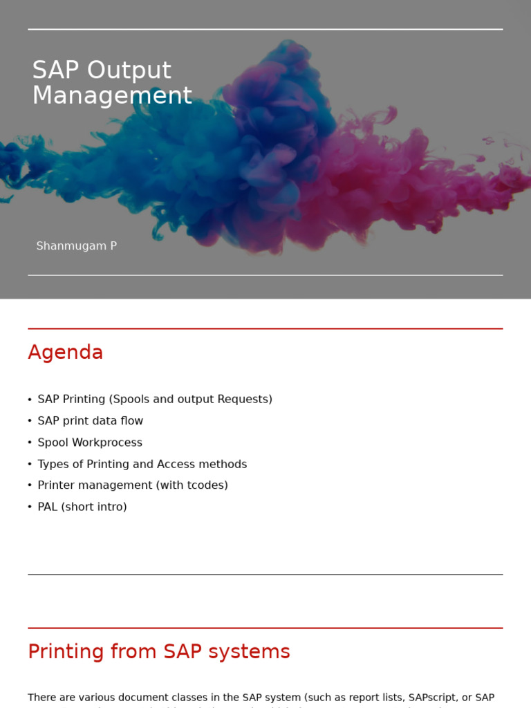 SAP Output Management 2 | PDF | Operating System | Server (Computing)