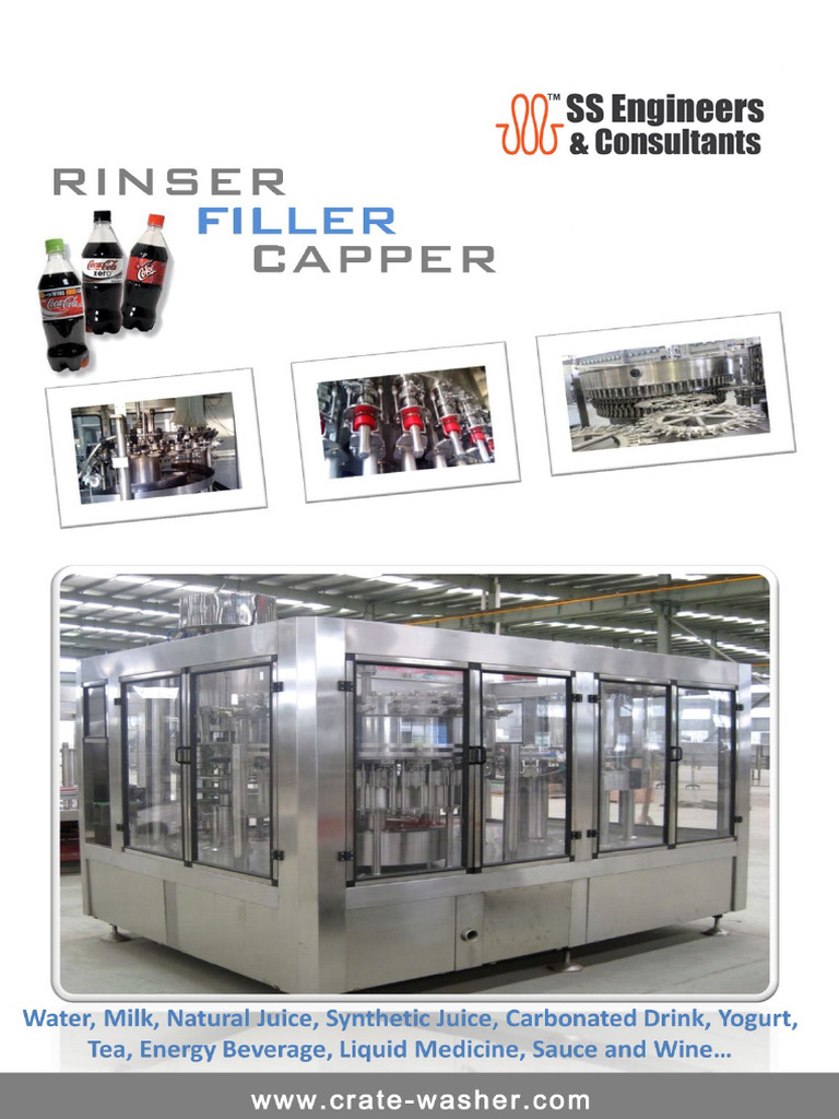 Rinsing Filling Capping Machine | PDF