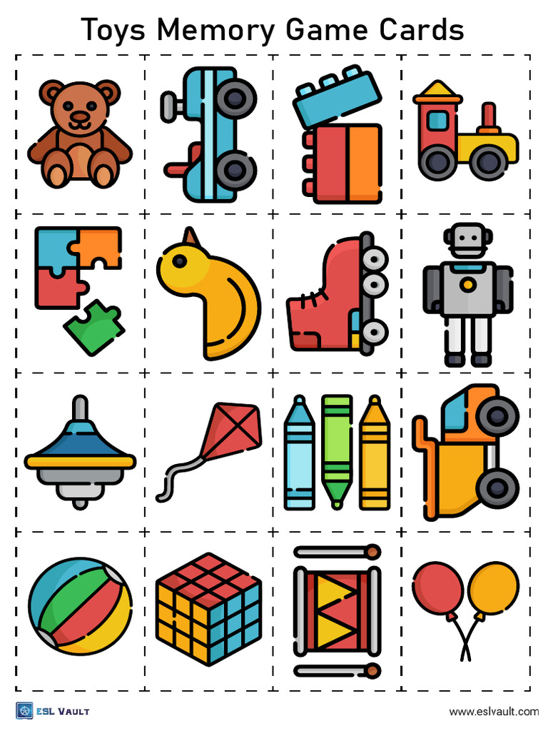 Printable Toys Memory Game | PDF