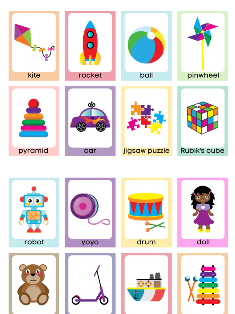 Fun Toys Flashcards For ESL or ELL Learners | PDF