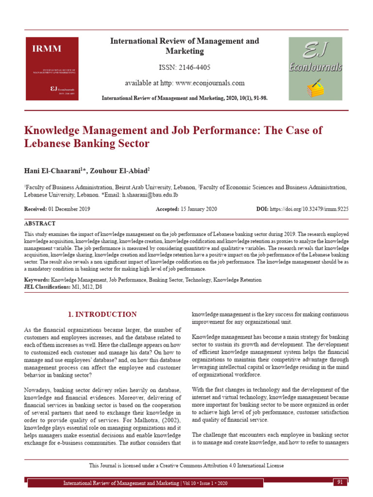 Knowledge_management and Job Performance | PDF | Knowledge Management | Tacit Knowledge
