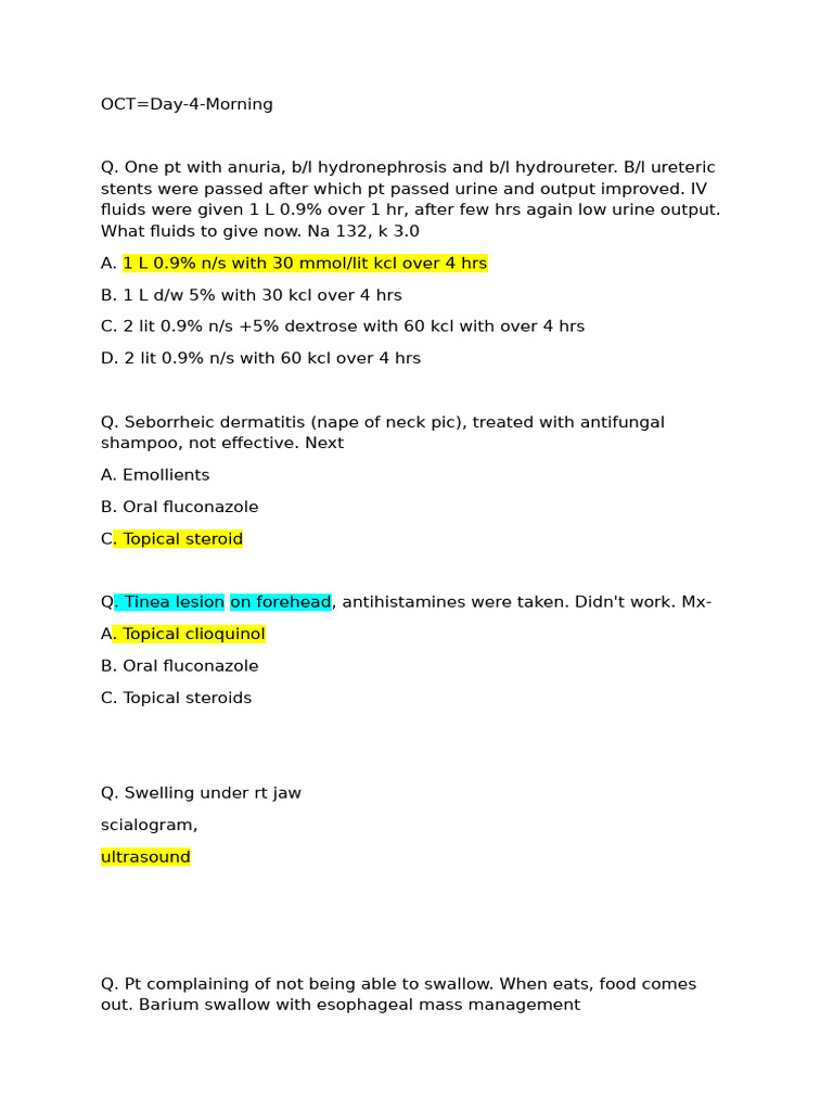 Solved Oct Day-4 Morning Session | PDF | Pregnancy | Diseases And Disorders