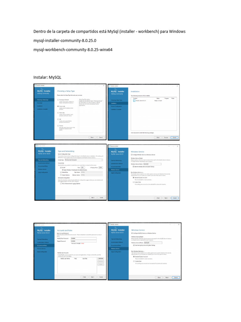 Instalacion Crear y Importar MySQL - Workbench | PDF | Bases de datos | Software de gestión de datos