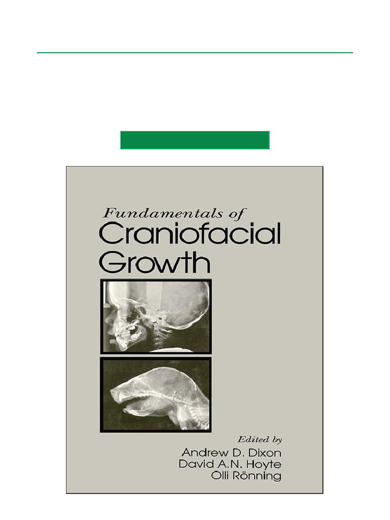 Fundamentals of Craniofacial Growth 1st Edition One-Click Ebook ...