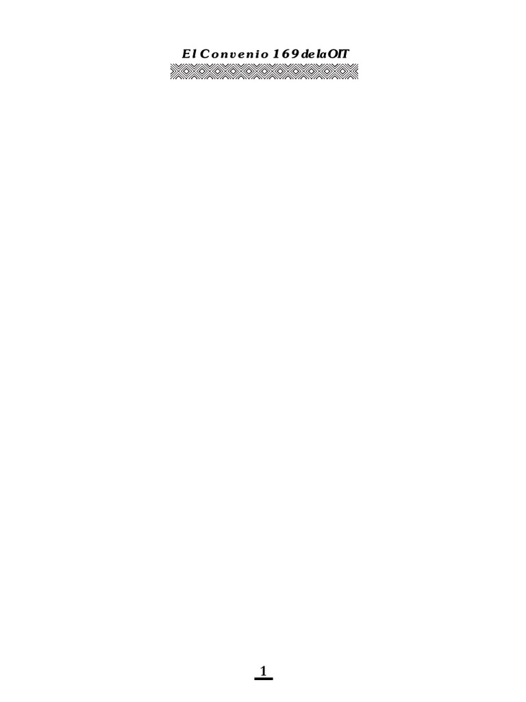 Convenio169 - OIT | PDF | Tratado | Autodeterminación