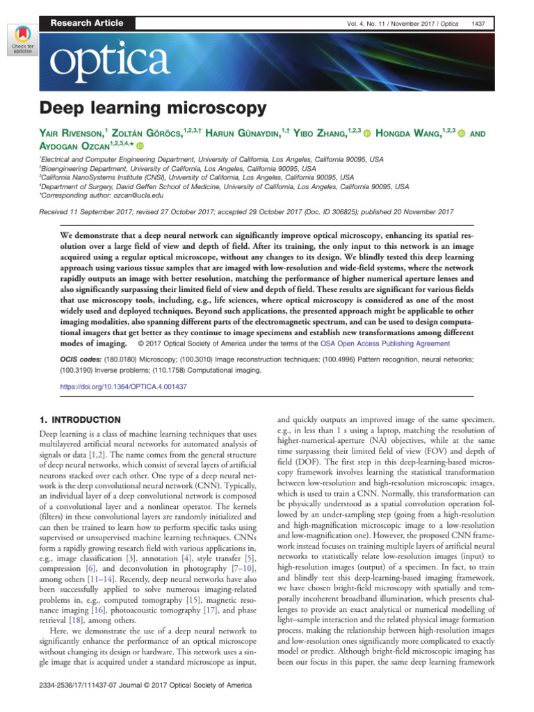 Deep Learning Micros | PDF | Image Resolution | Optical Resolution