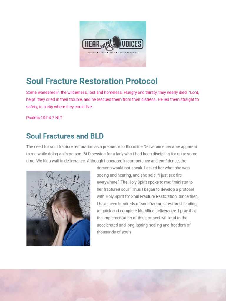 Soul Fracture Restoration Protocol | PDF | Jesus | Deliverance Ministry