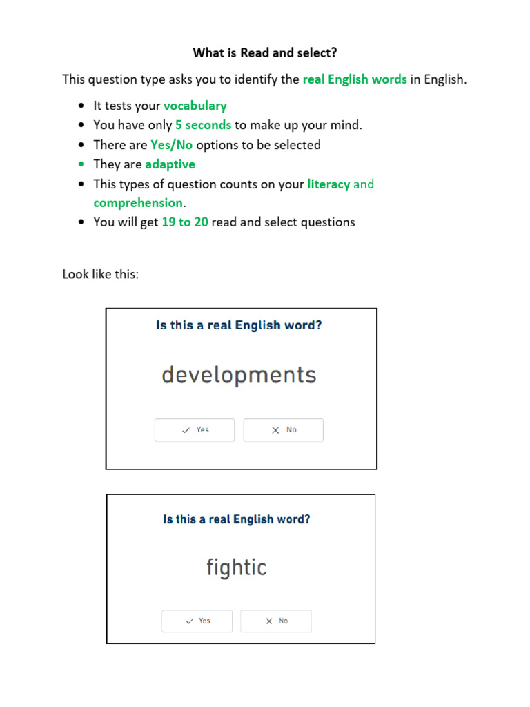Read and Select | PDF