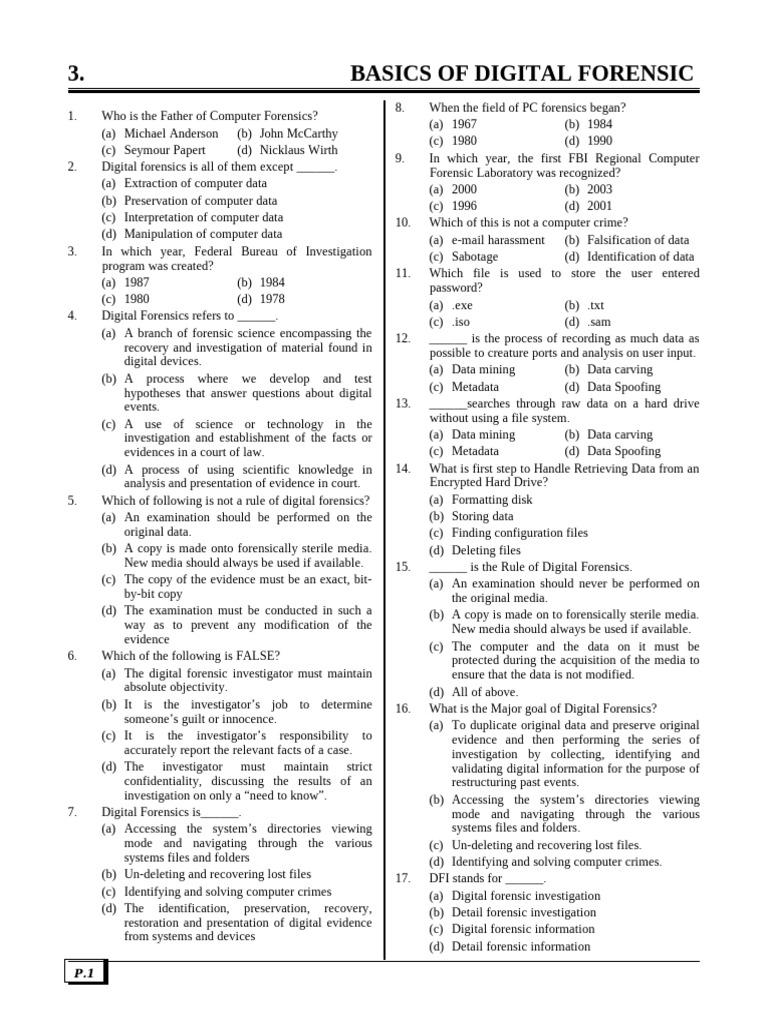 Ch. 3 Basics of Digital Forensic | PDF | Digital Forensics | Computer File