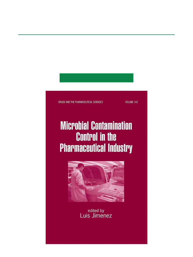 Microbial Contamination Control in The Pharmaceutical Industry, 1st ...