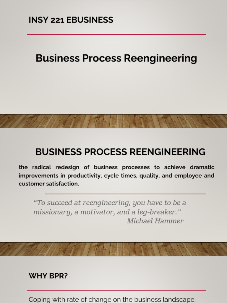 Ebusiness Lecture 002 Business Process Reengineering | PDF | Business | Economies