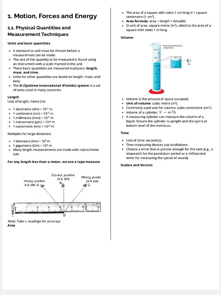 CAIE IGCSE Physics Theory | PDF | Force | Acceleration
