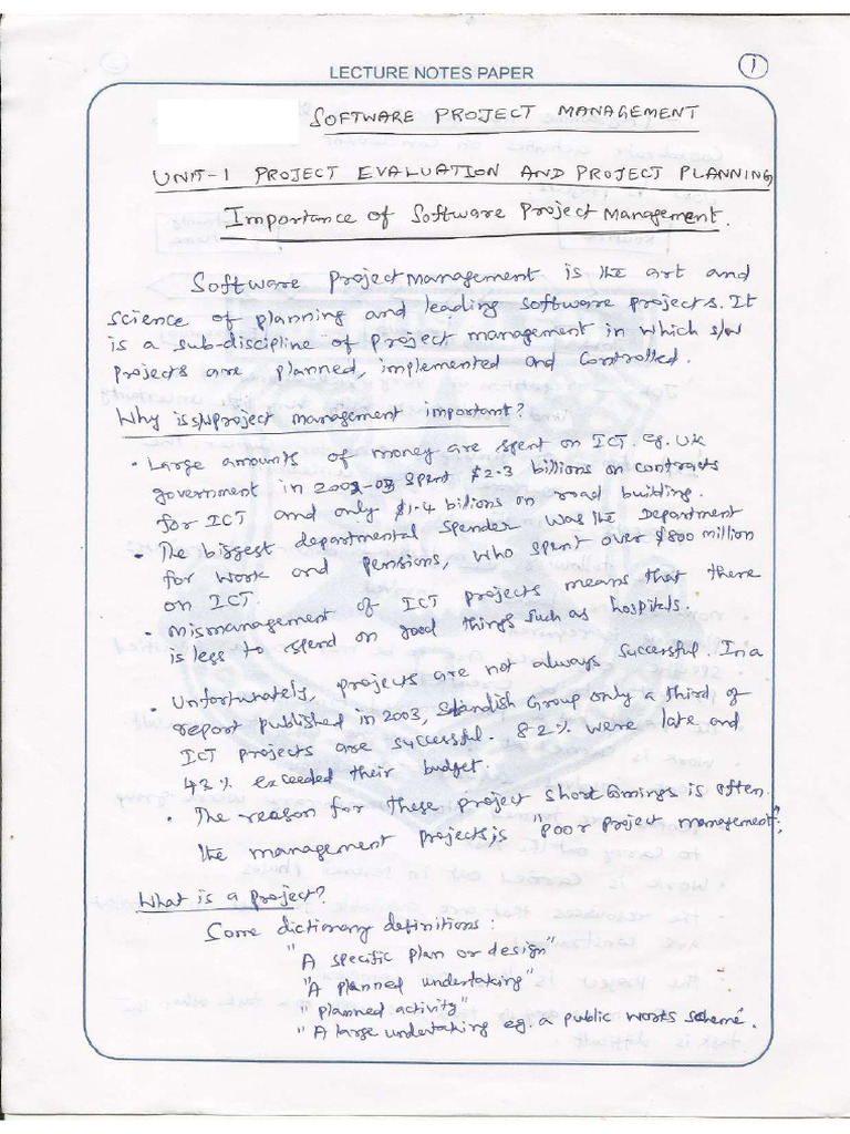 SPM (Unit-1) (AKTU) | PDF